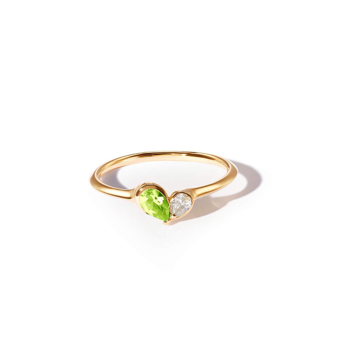 Mini Peridot Heart Ring | MILAMORE USA