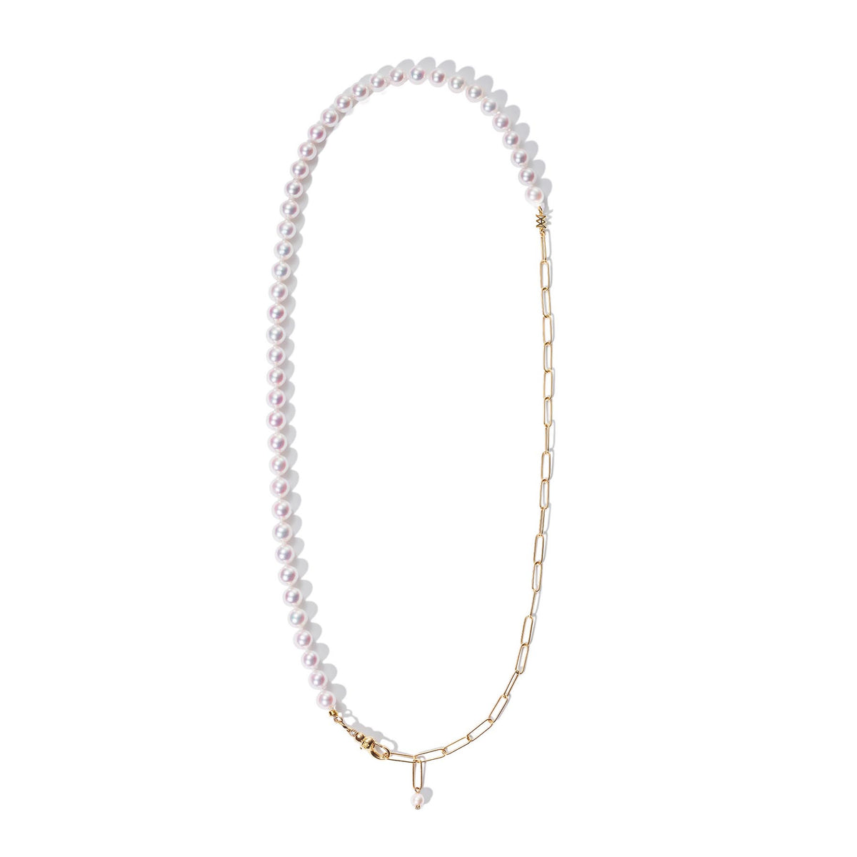 Pearl Duo Chain Necklace | MILAMORE USA