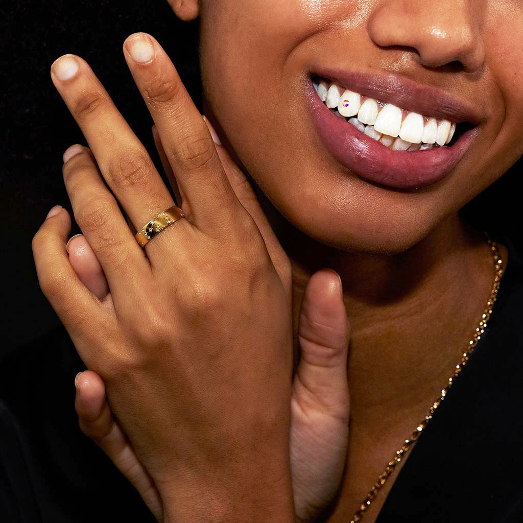 Diamond Braille 'Self Love' Ring | MILAMORE USA